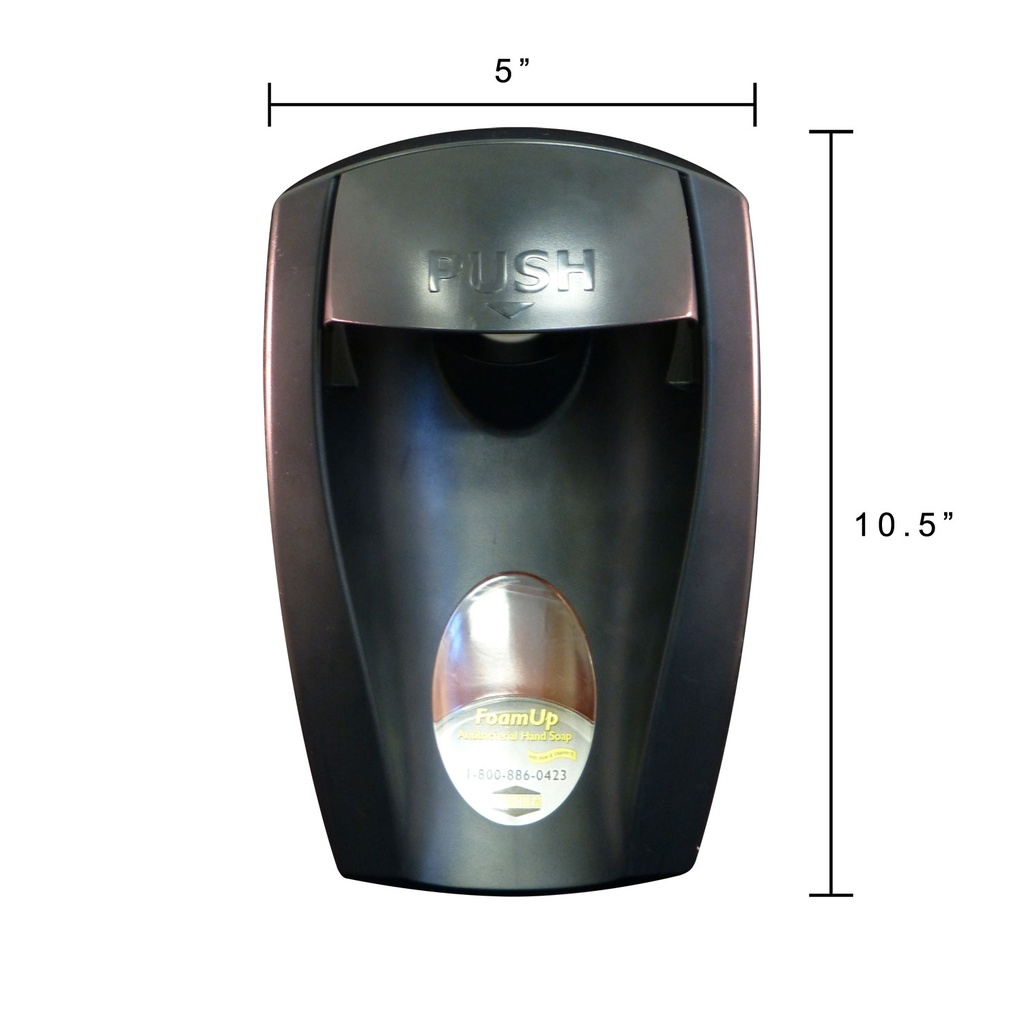 Dispenser for Antibacterial Foam Up Soap 1000 ML "bag", Black (each ...