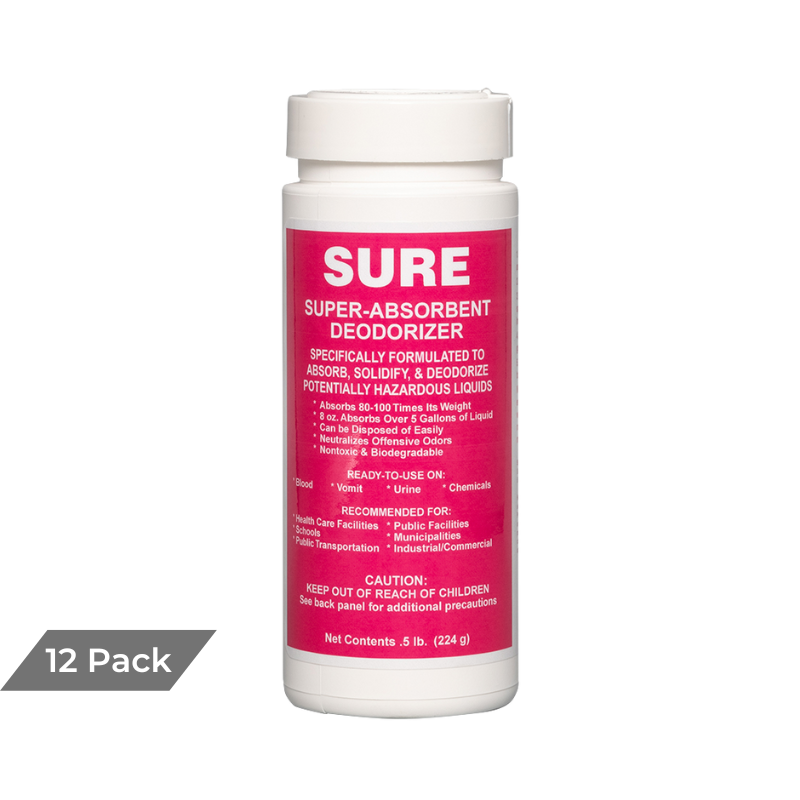 Sure (Absorb/Deo/Pwd) Vomit & Blood, 8 oz (dz)